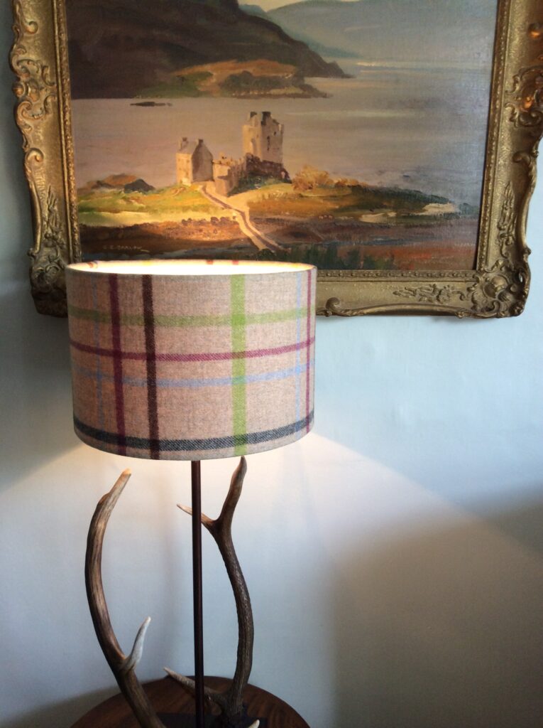 Natural Multi Check | Lovable Lampshades