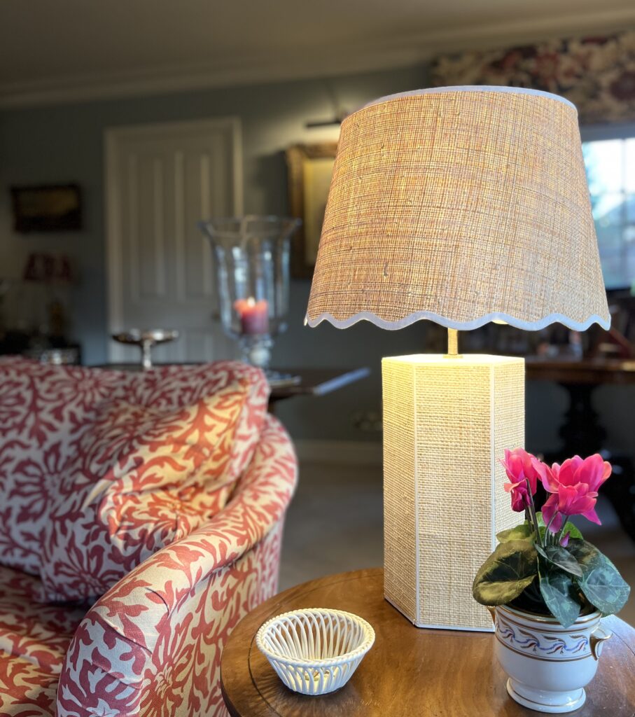 Natural Raffia Lamp Base – in Ivory | Lovable Lampshades